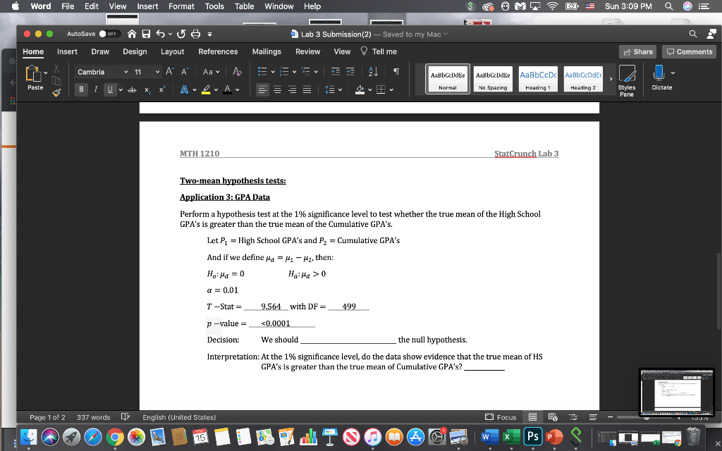 Solved Word File Edit View Insert Format Tools Table Window | Chegg.com