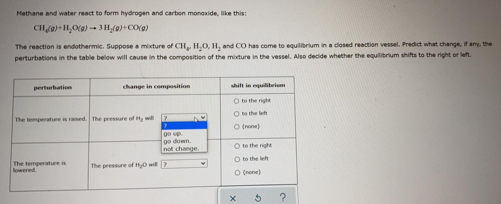 Solved Methane and water react to form hydrogen and carbon | Chegg.com