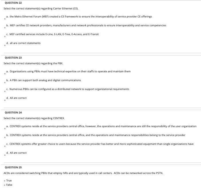 Solved QUESTION 22 Select the correct statement(s) regarding | Chegg.com