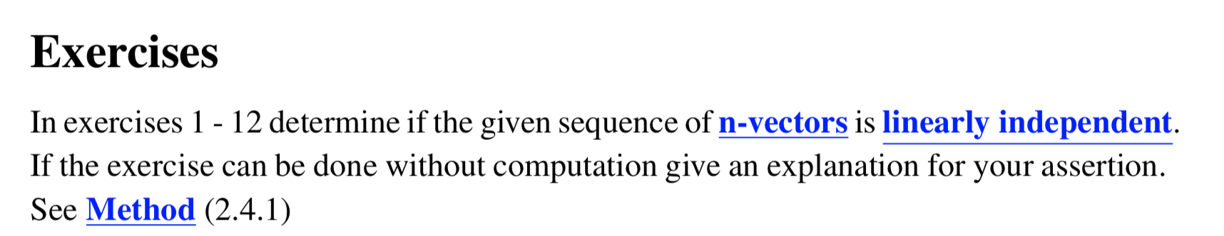 Solved Exercises In exercises 1 - 12 determine if the given | Chegg.com
