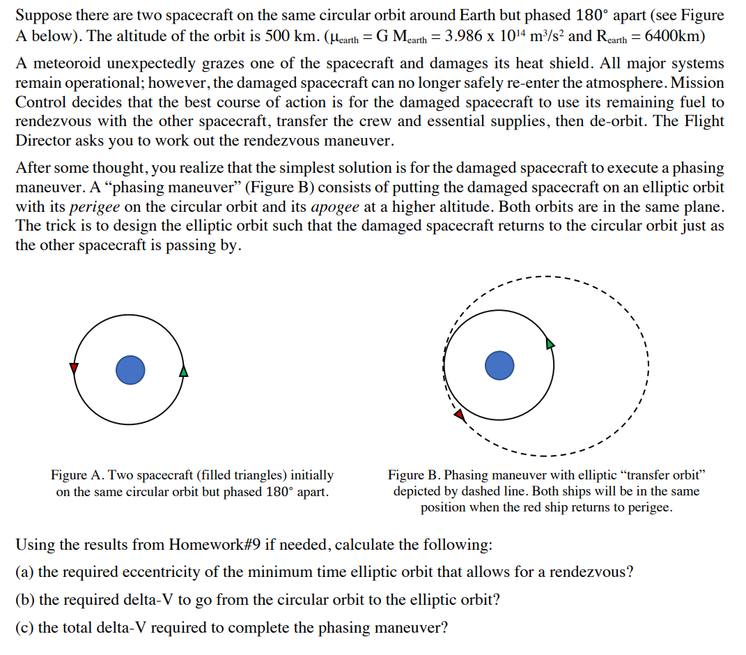 Suppose there are two spacecraft on the same circular | Chegg.com