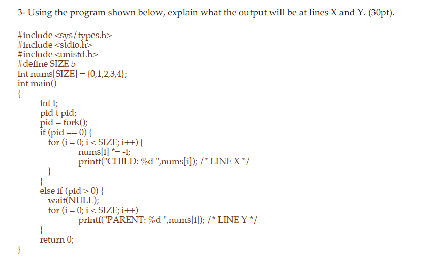Solved 3- Using the program shown below, explain what the | Chegg.com