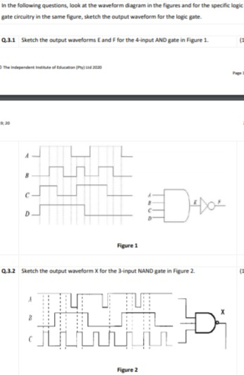 Solved In the following questions, look at the waveform | Chegg.com