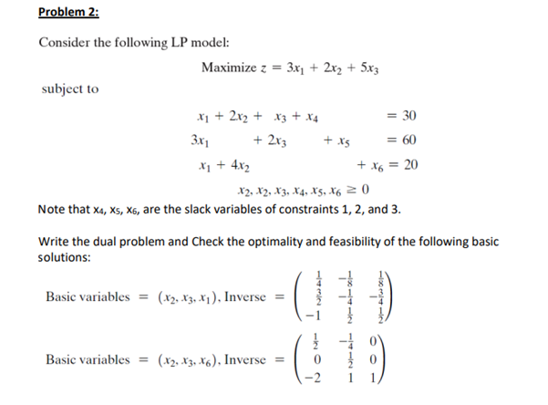 Solved Consider the following LP model: Maximize | Chegg.com