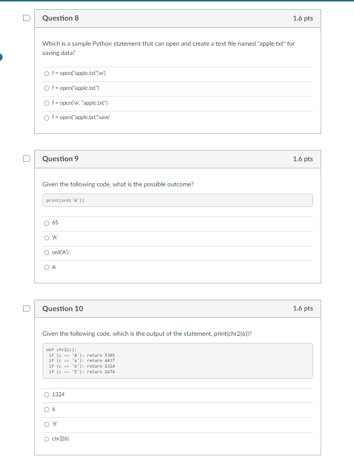 Solved Which is a sample Python statement that can open and | Chegg.com