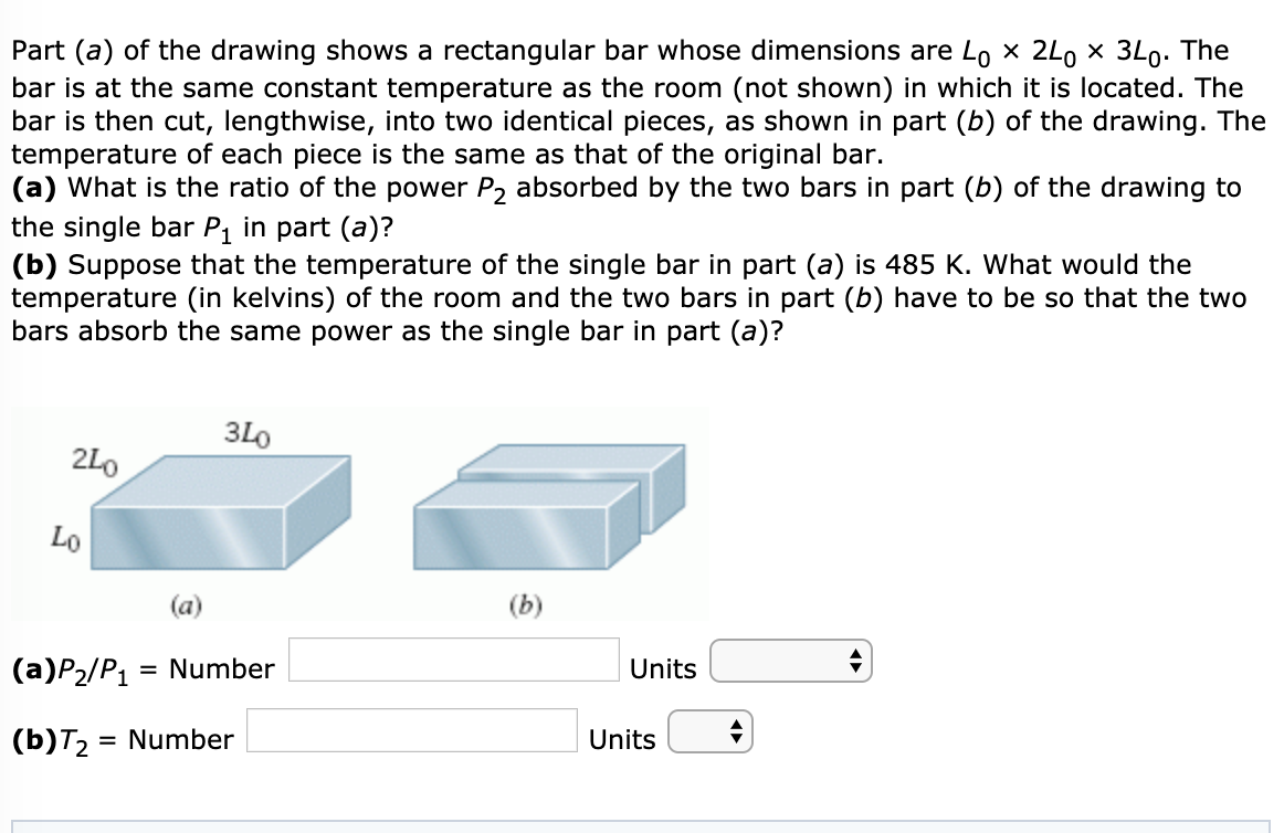 Part (a) of the drawing shows a rectangular bar whose | Chegg.com