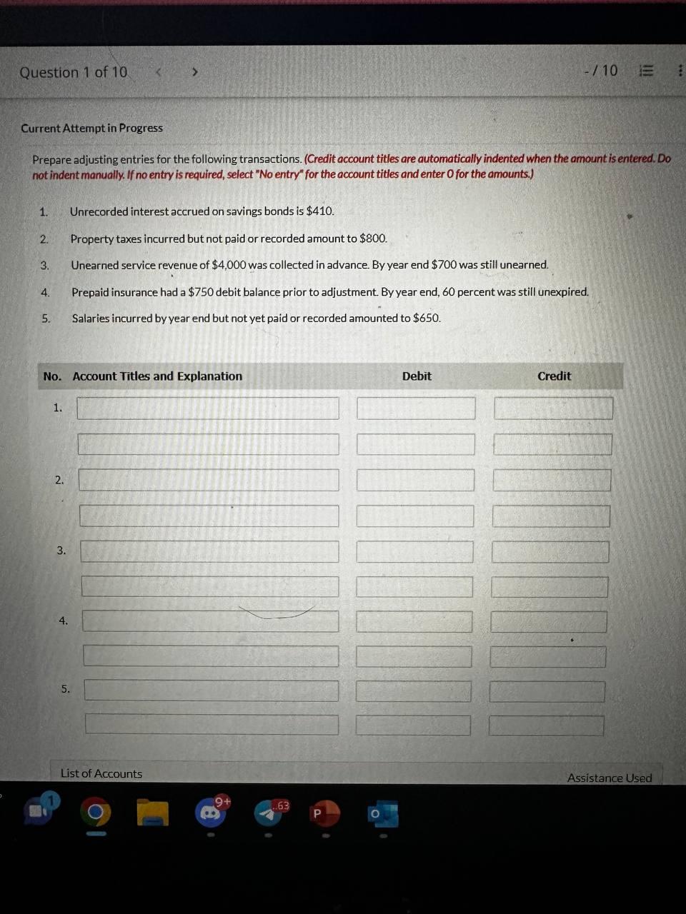 Solved Prepare adjusting entries for the following | Chegg.com