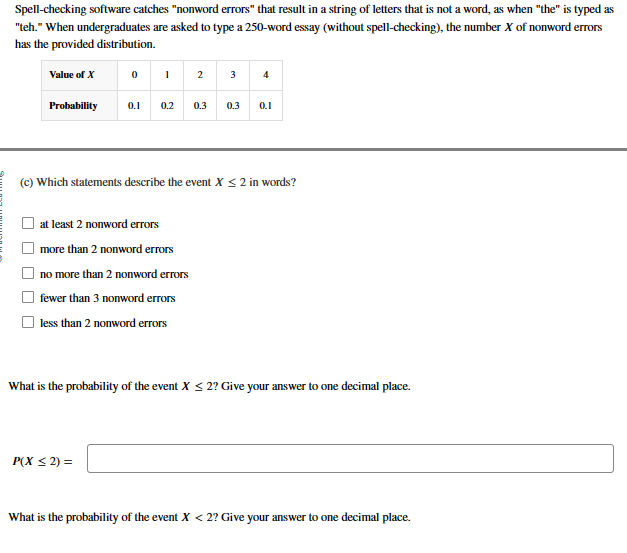 Solved Spell-checking software catches "nonword errors" that | Chegg.com