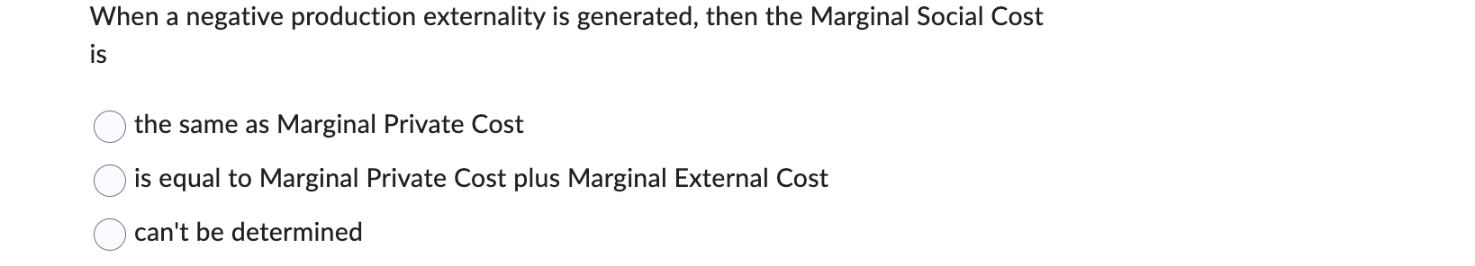 Solved When a negative production externality is generated, | Chegg.com