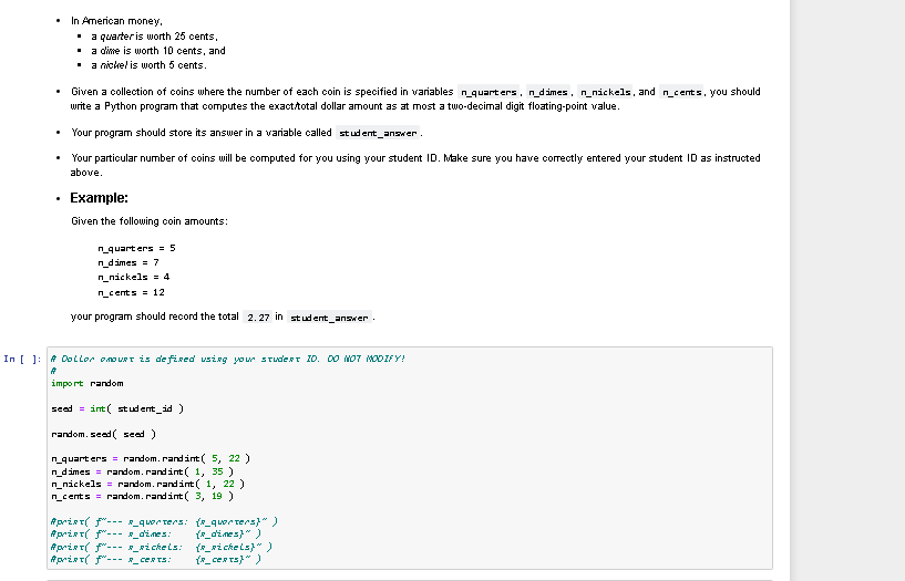 Solved In American money. a quarter is worth 25 cents, a | Chegg.com