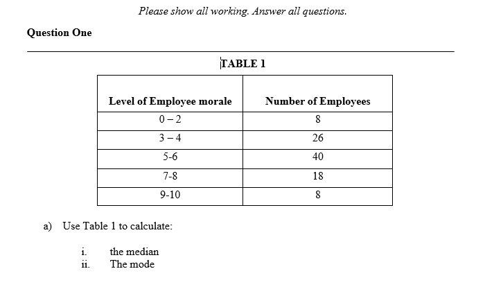 Solved Please show all working. Answer all questions. | Chegg.com