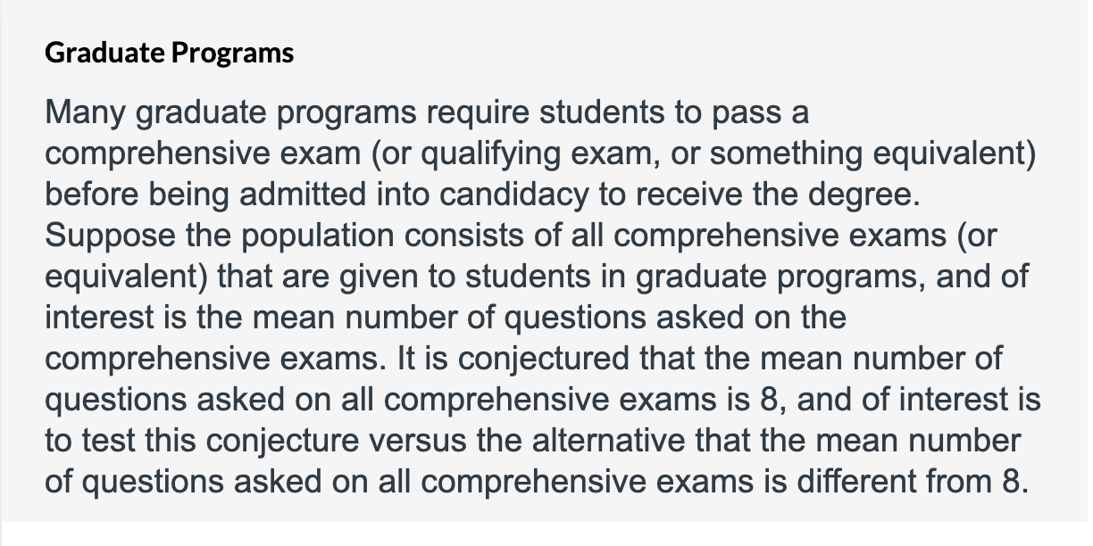 Solved Graduate Programs Many graduate programs require | Chegg.com