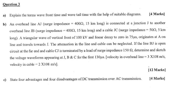 Solved Question 3a) ﻿Explain the terms wave front time and | Chegg.com