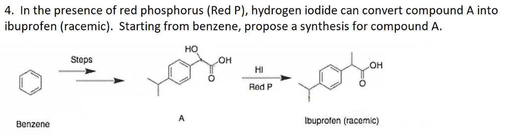 Solved 4. In the presence of red phosphorus (Red P), | Chegg.com