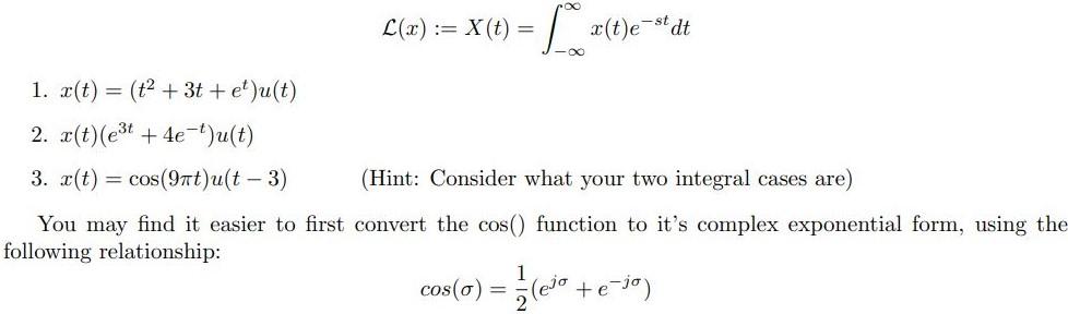 Solved Starting with the definition of the Laplace | Chegg.com