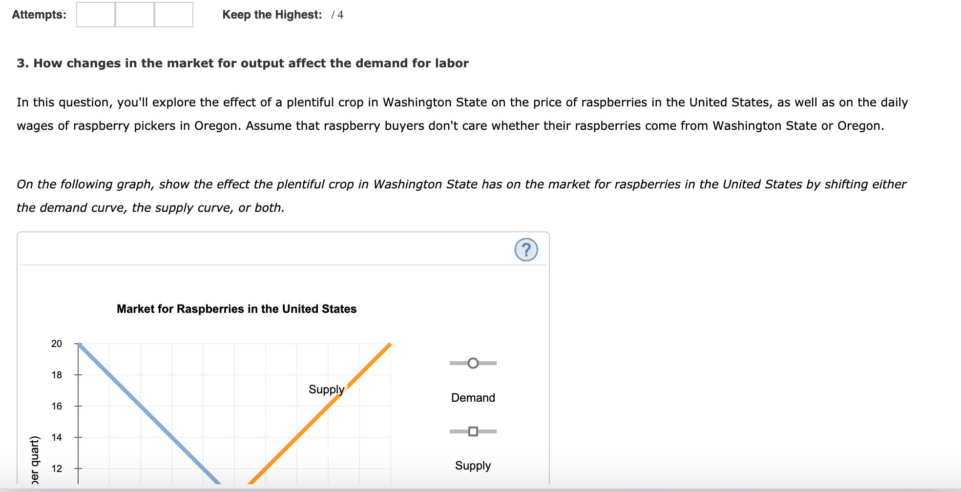 Solved Attempts: Keep the Highest: 14 3. How changes in the | Chegg.com