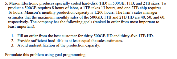5. Mason Electronic produces specially coded | Chegg.com