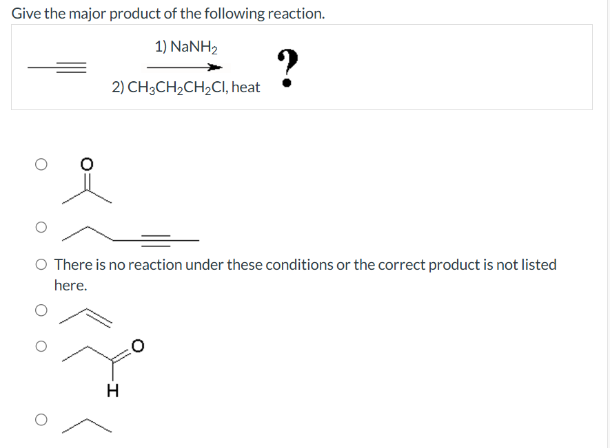 Solved Give the major product of the following | Chegg.com