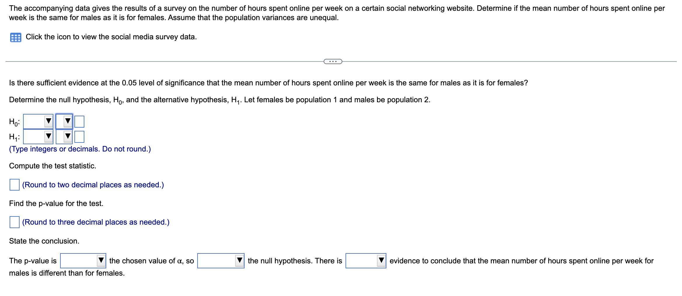 Solved The accompanying data gives the results of a survey | Chegg.com