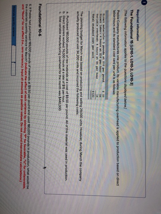 Solved The l 15 [LO10-1, LO10-2, LO10-3) The following | Chegg.com