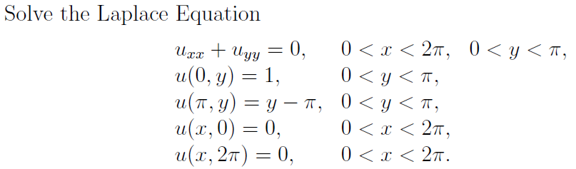 Solved Solve the Laplace Equation | Chegg.com