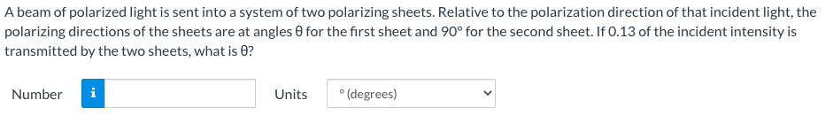 Solved A beam of polarized light is sent into a system of | Chegg.com