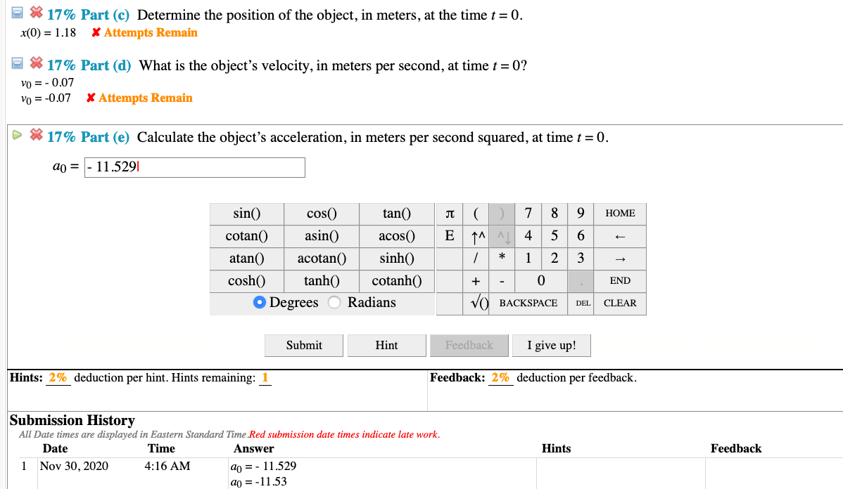 Solved An object is undergoing simple harmonic motion along | Chegg.com