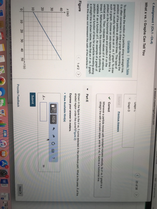 Solved 1 (Ch.1-Ch.4) What x vs. t Graphs Can Tell You C 25 | Chegg.com