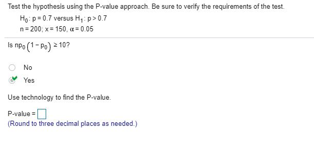 Solved Test the hypothesis using the P-value approach. Be | Chegg.com