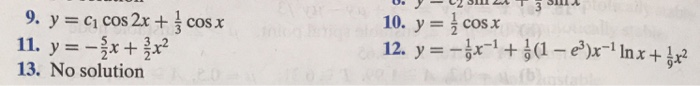 Solved Differential Equations Problems 9 And 12 Please