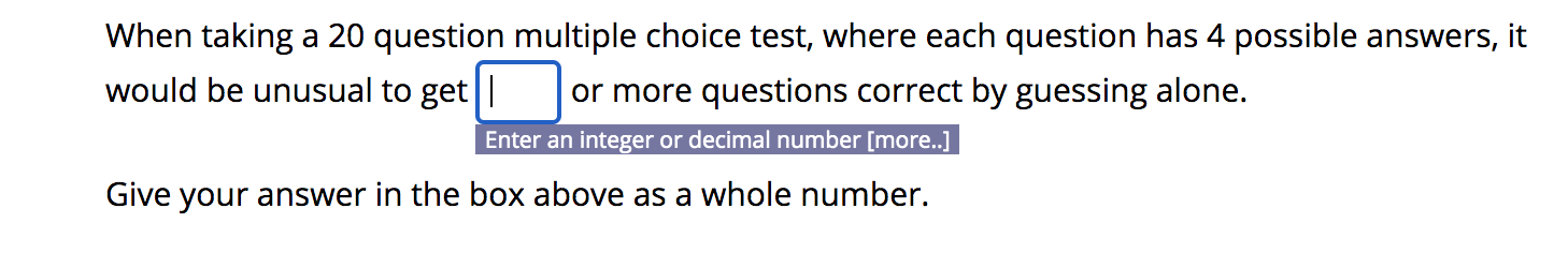 Solved When taking a 20 question multiple choice test, where | Chegg.com