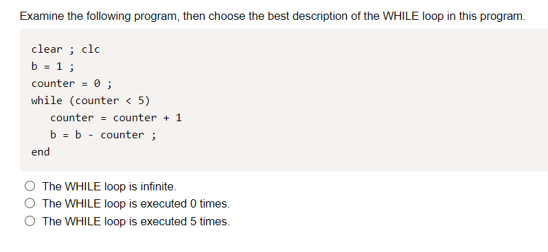 Solved The following program runs without error. Predict the | Chegg.com