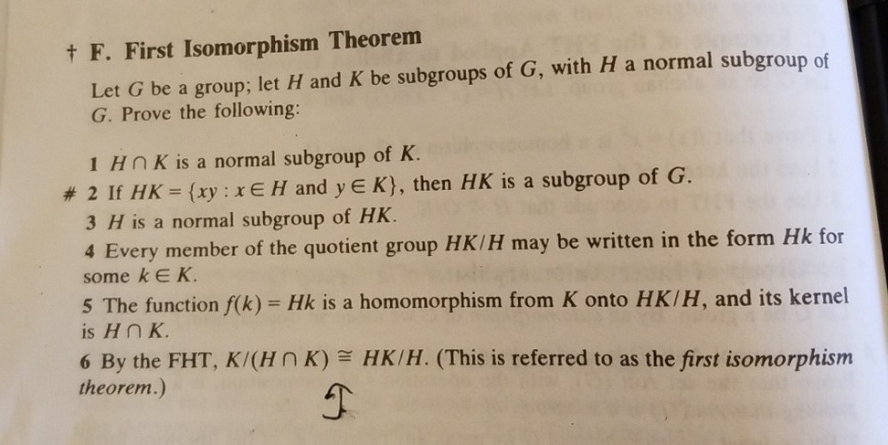 Solved t F. First Isomorphism Theorem Let G be a group; let | Chegg.com