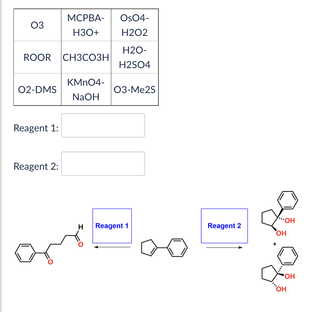 Solved Which reagent would you use to accomplish each of the | Chegg.com