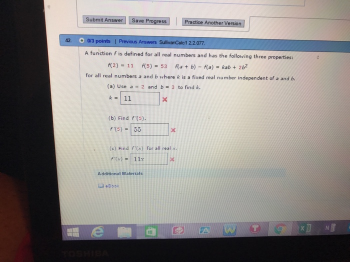 Solved Submit Answer Save Progress Practice Another Version | Chegg.com