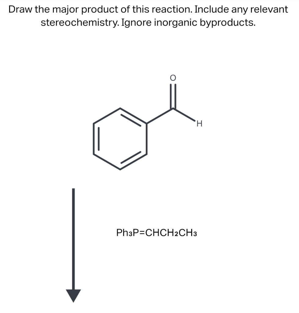Solved Draw the major product of this reaction. Include any | Chegg.com