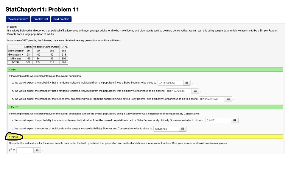 Solved StatChapter 11: Problem 10 Previous Problem Problem | Chegg.com