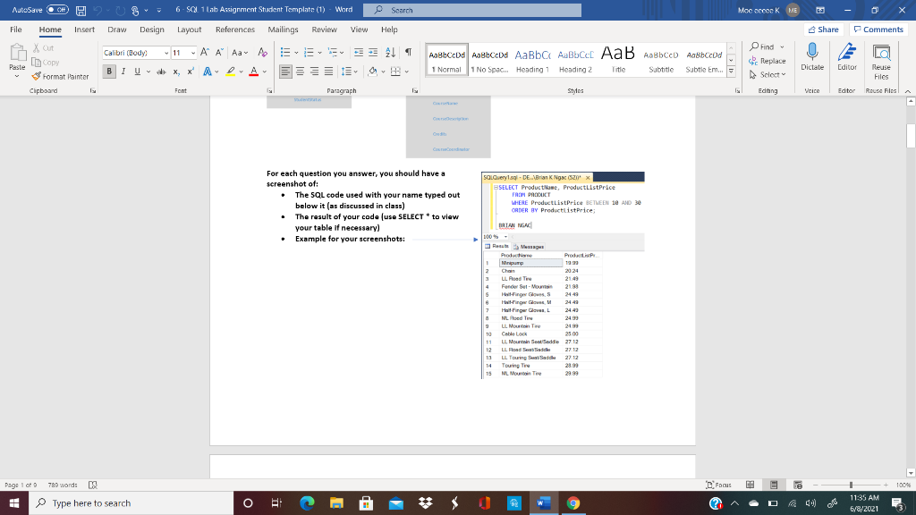 Solved AutoSave CH 6-SO 1 Lab Assignment Student Template | Chegg.com