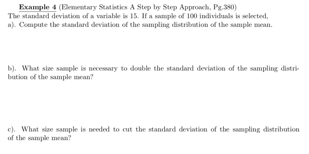 Solved Example 4 (Elementary Statistics A Step by Step | Chegg.com