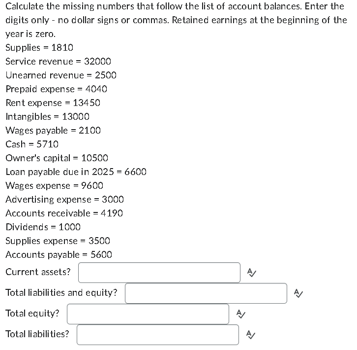 Solved Calculate the missing numbers that follow the list of | Chegg.com