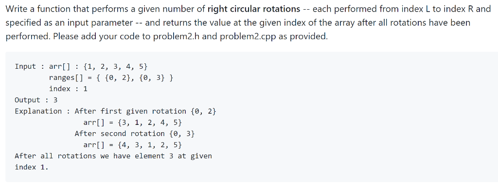 Solved Write a function that performs a given number of | Chegg.com
