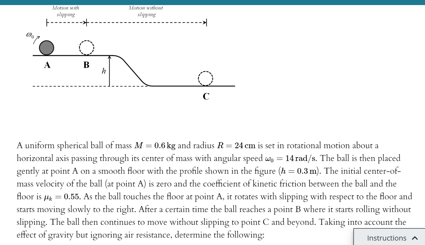 Solved Motion with slipping Motion without slipping 00 A B h | Chegg.com