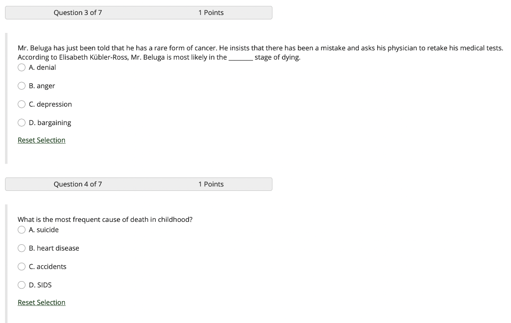 Solved Question 3 of 7 1 Points Mr. Beluga has just been | Chegg.com