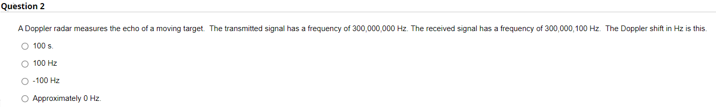 Solved 100 s. 100 Hz −100 Hz Approximately 0 Hz. | Chegg.com