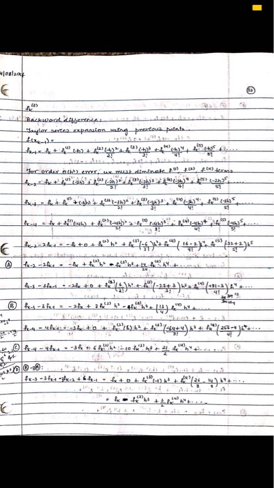 Solved Derive an expression for 3rd derivative of f(x) using | Chegg.com