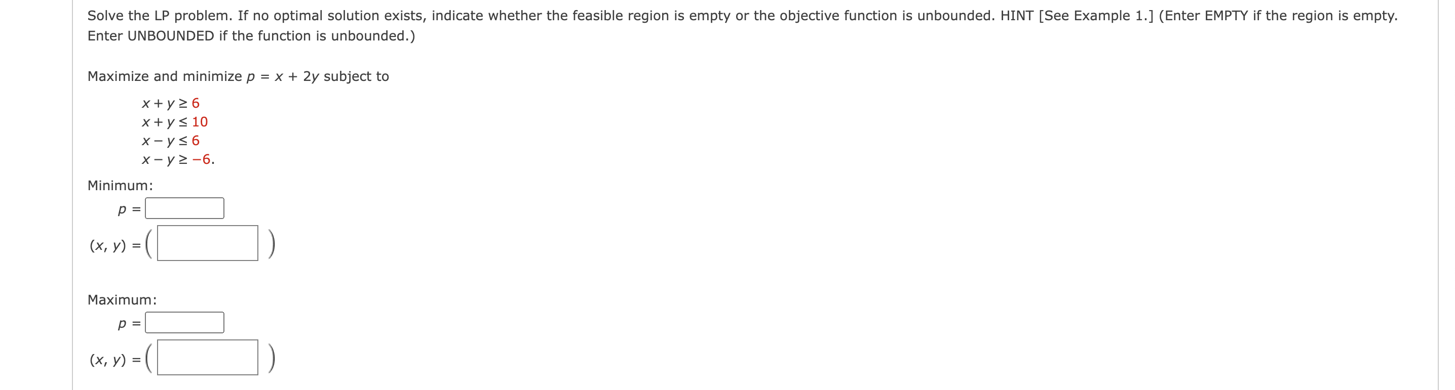 Solved Enter UNBOUNDED if the function is unbounded.) | Chegg.com