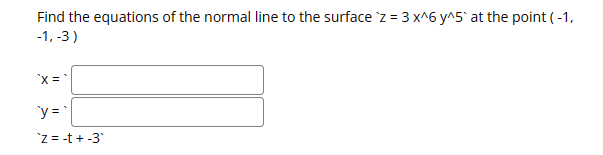 Solved Find the equations of the normal line to the surface | Chegg.com