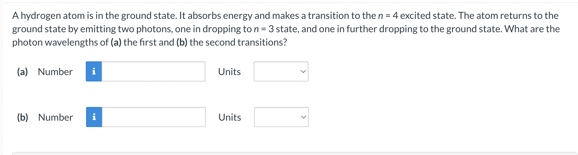 Solved A Hydrogen Atom Is In The Ground State It Absorbs