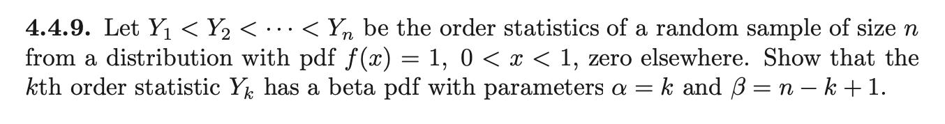 Solved a 4.4.9. Let Y1