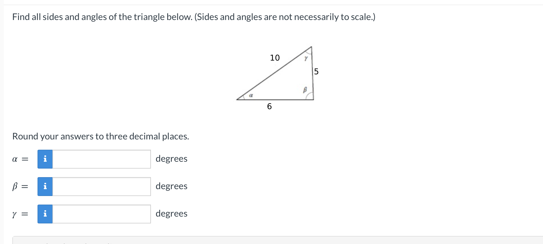 Solved Use the figure below to find the missing sides and | Chegg.com